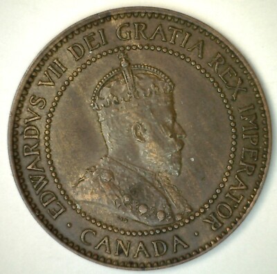 1908 Canada One Cent XF 1c Bronze Coin Extra Fine Canadian Penny | eBay