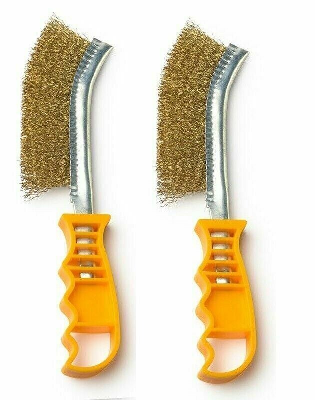 2 x Wire Brush 250mm Wire Bristle Brush Paint Rust Remover Brass | eBay UK
