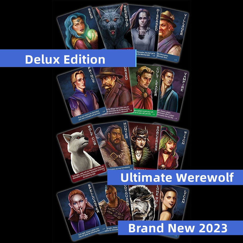 One Night Ultimate Werewolf Vampire Hunting Board Game Card Game Home ...