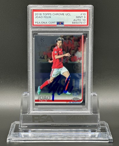 Topps Chrome UCL 2018-19 Joao Felix Rookie On Card Auto PSA 9 Mint Auto ...