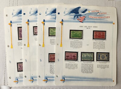 White Ace Stamp Album Pages - U.S. Commemoratives Years 1935 - 1937. 4 ...