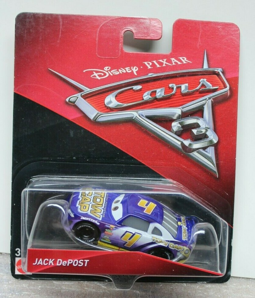 Disney Pixar Cars 3 Jack Depost # 4 Tow Cap Mattel 1:55 Diecast New