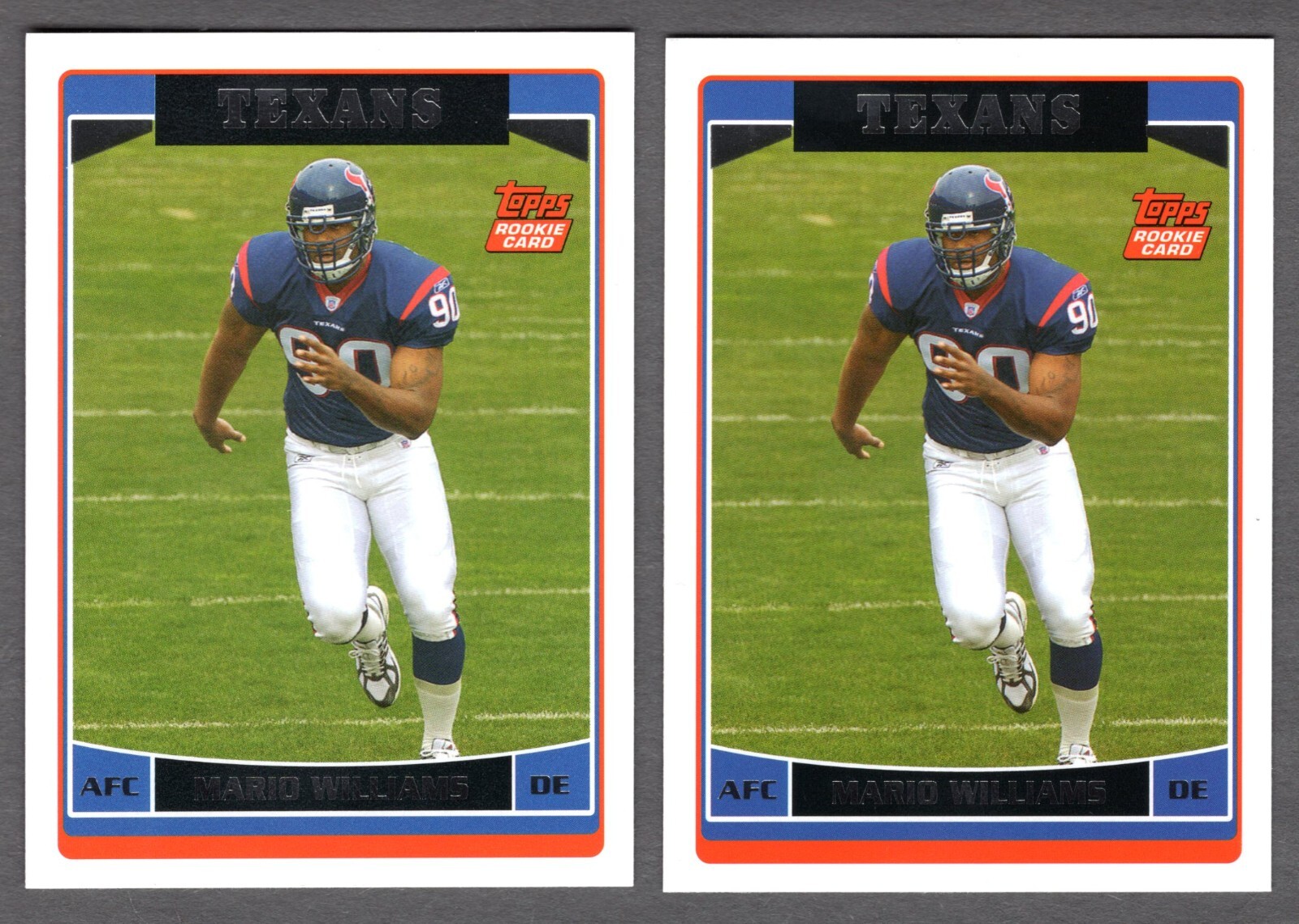 (2) 2006 TOPPS MARIO WILLIAMS ROOKIE CARD #351 LOT **NM-MT** HOUSTON ...