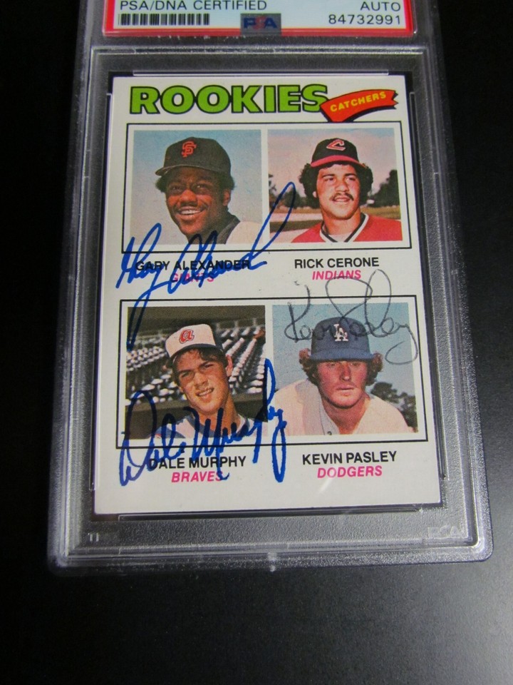 1977 Topps Dale Murphy Rookie Signed Baseball Card PSA Encapsulated | eBay