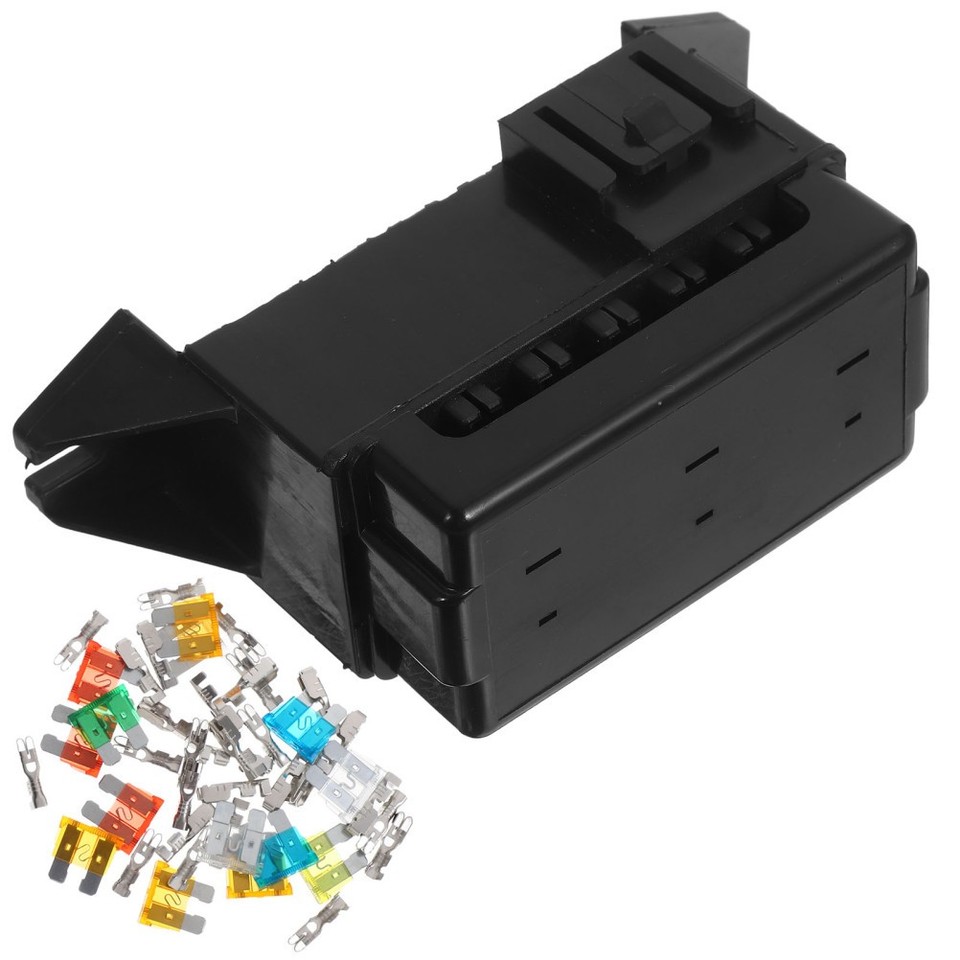 1PC Car Fuse Wire Box Double Row Fuse Box Refitting Fuse Base Auto ...
