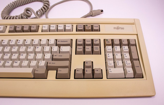 Vintage Fujitsu FKB4700-201 N860-4700-T201 Mechanical Computer Keyboard ...
