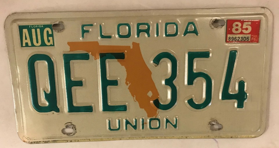 1 FLORIDA COUNTY license plate FL - Liberty Glades Bay Lafayette PICK ...