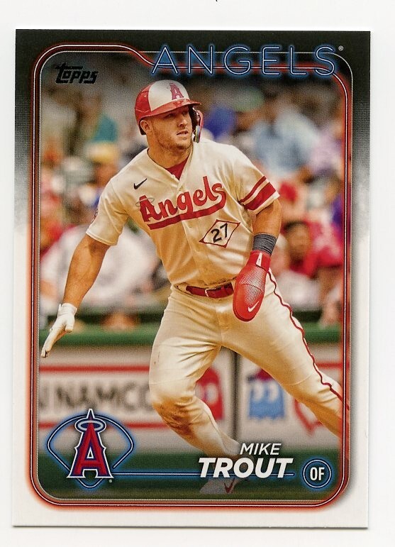 Mike Trout Los Angeles Angels 2024 Topps Series 1 Super Box Over Sized ...
