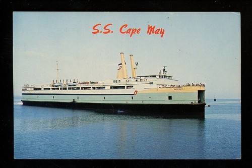New Jersey NJ chrome postcard S.S. Cape May ship ferry Cape May Lewes ...