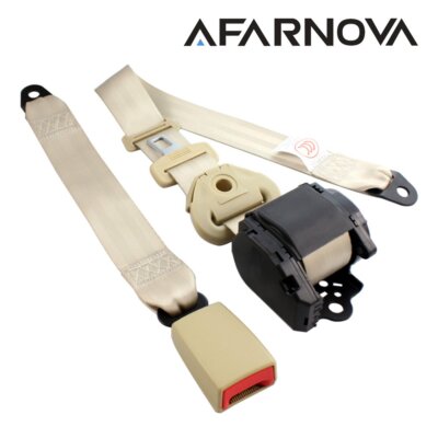 1X Universal 3 Point Harness Car Cars Adjustable Beige Replace Belt ...