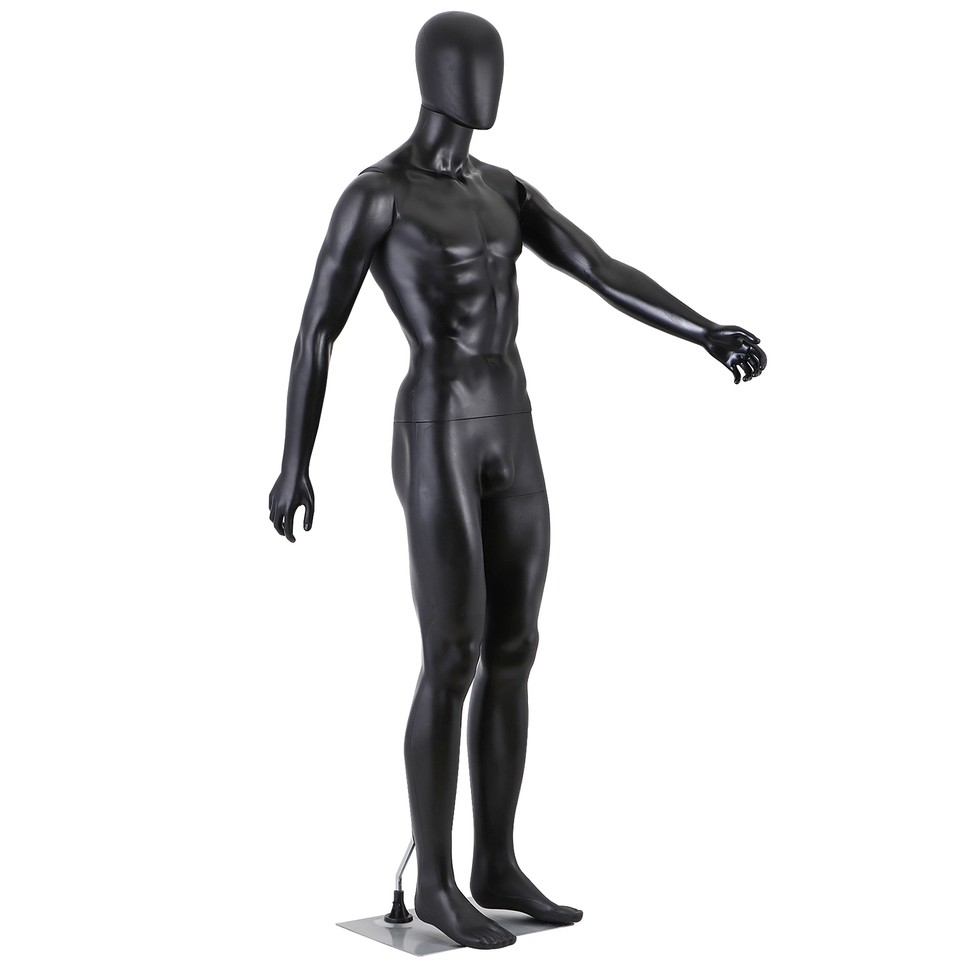 73'' High Full Body Male Mannequin with Metal Base Adjustable Mannequin ...