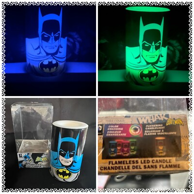 RARE Batman Color Changing Flameless Pillar Candle DC Comics NEW ...