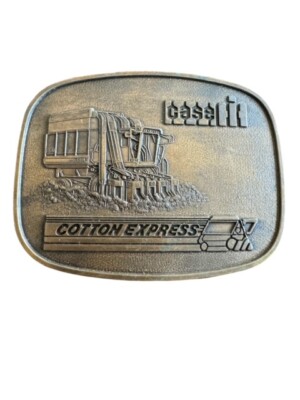 Case IH Cotton Express 1844 Vintage Brass Belt Buckle 3"x2.5" | eBay