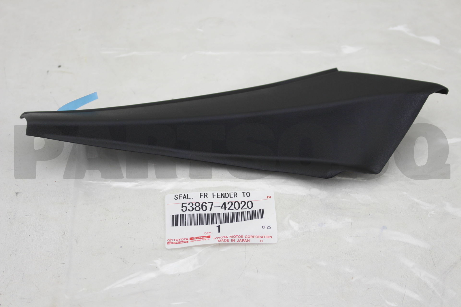 5386742020 Genuine Toyota SEAL, FRONT FENDER TO COWL SIDE, LH 53867 ...