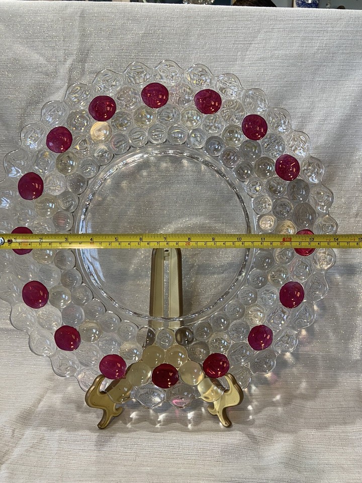 Vintage Westmoreland Glass Thousand Eye Red/gold Flashed Torte Plate ...