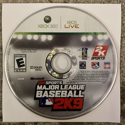 🔥 Major League Baseball 2K9 (Xbox 360, 2009) VG Disc Only! See ...