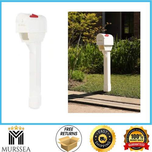 Mailbox Post Mount Mail Box Weather Resistant Outdoor Plastic Durable ...