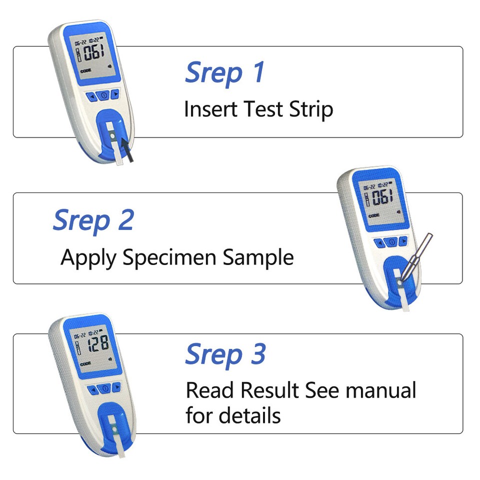 Blood Hemoglobin Meter Analyzer Anemia Monitor Test HB & HCT with 25pcs ...