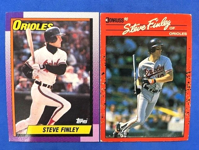 MLB - Steve Finley 1990 Topps & 1990 Donruss Baseball - Orioles | eBay