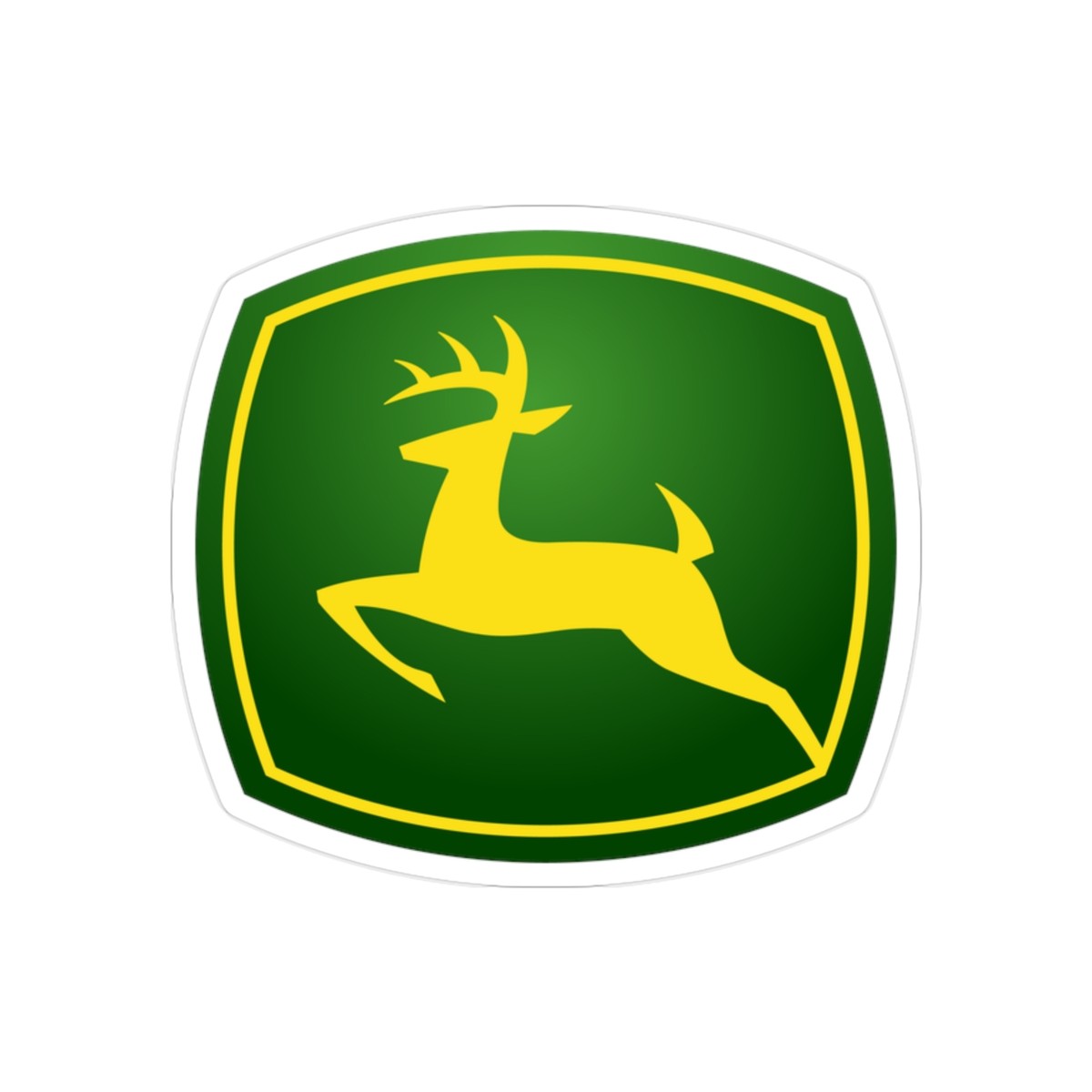 John Deere Logo Stickers John Deere Leaping Deer & Text Circular