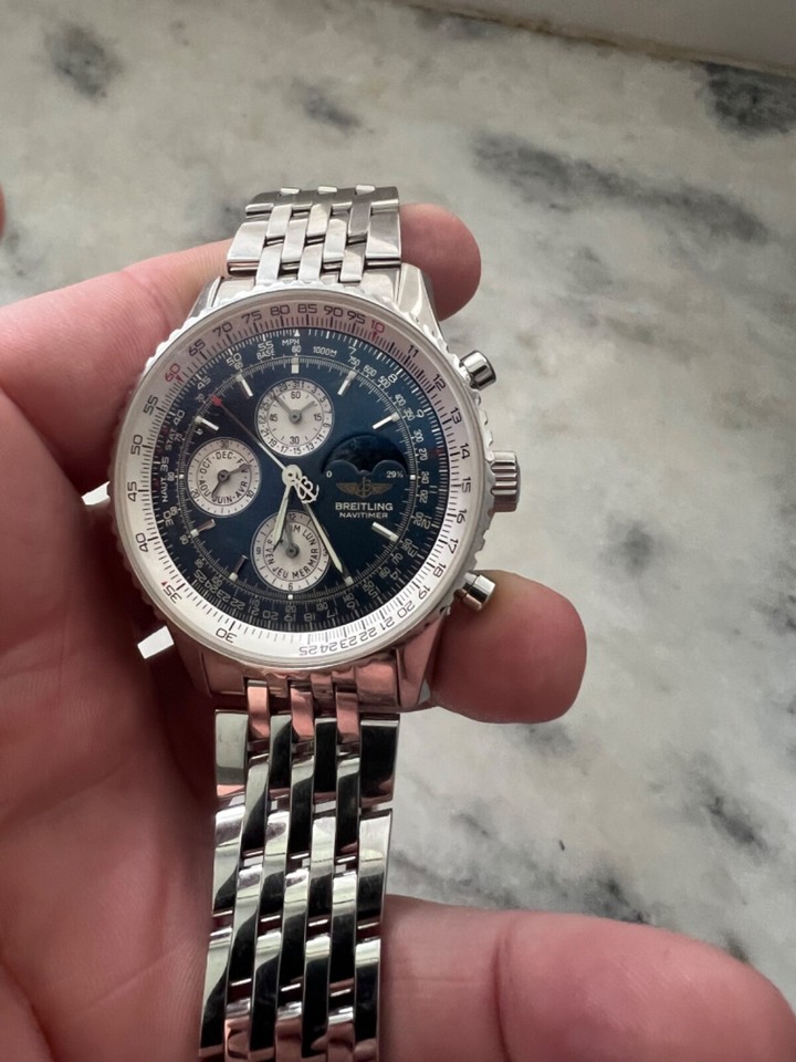 Breitling Navitimer Olympus Blue Face A19340 | eBay
