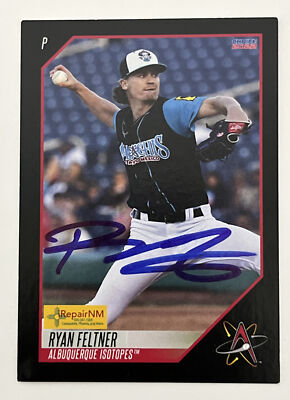 RYAN FELTNER Signed 2022 Choice Albuquerque Isotopes Baseball Card ...