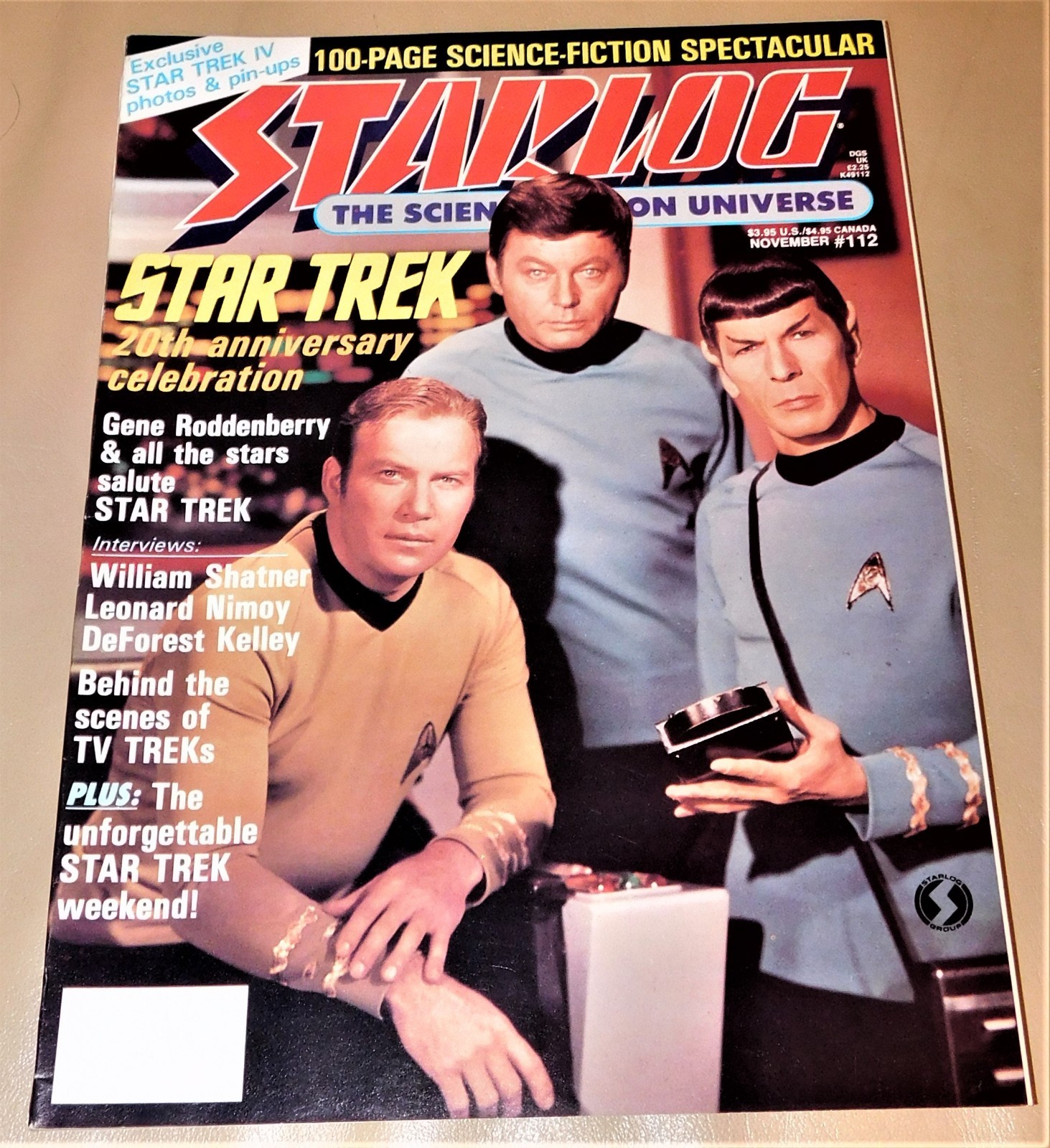 STARLOG #112, STAR TREK 20TH ANNIVERSARY CELEBRATION EDITION – NOV. 86 ...