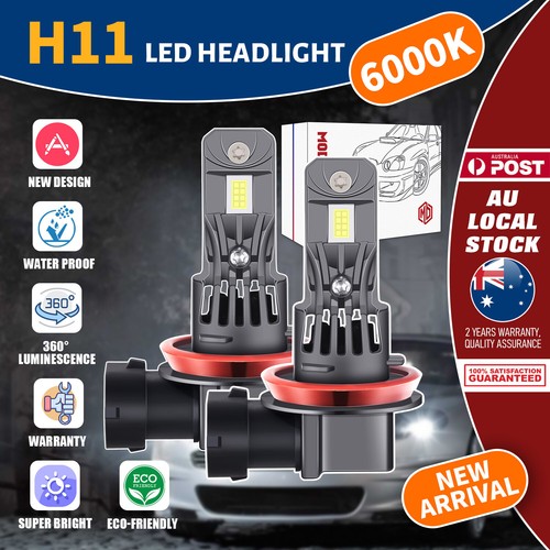HEADLIGHT H11 LED Easy Install 6 Chip Kit Lamp Super Bright smart chip ...