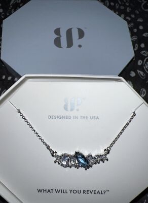 Bomb Party Glam Doll Sparkle Blue Zircon Spinal Bar Necklace New ...