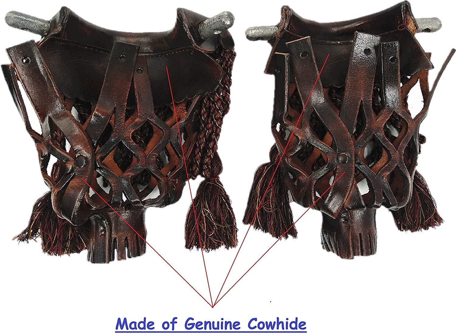 Genuine Leather Pool Table Pockets Billiard Pockets w Fringe Tassels ...