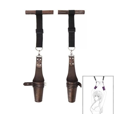 Cowhide Leather Swing Chairs Hanging Door Handcuffs Wrist Hand Cuff ...