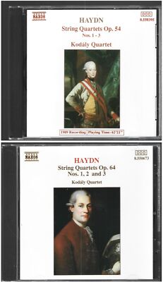 Haydn String Quartets Op 54 Nos 1-3 / Op 64, Nos 1-3 Kodaly Quartet 2 ...