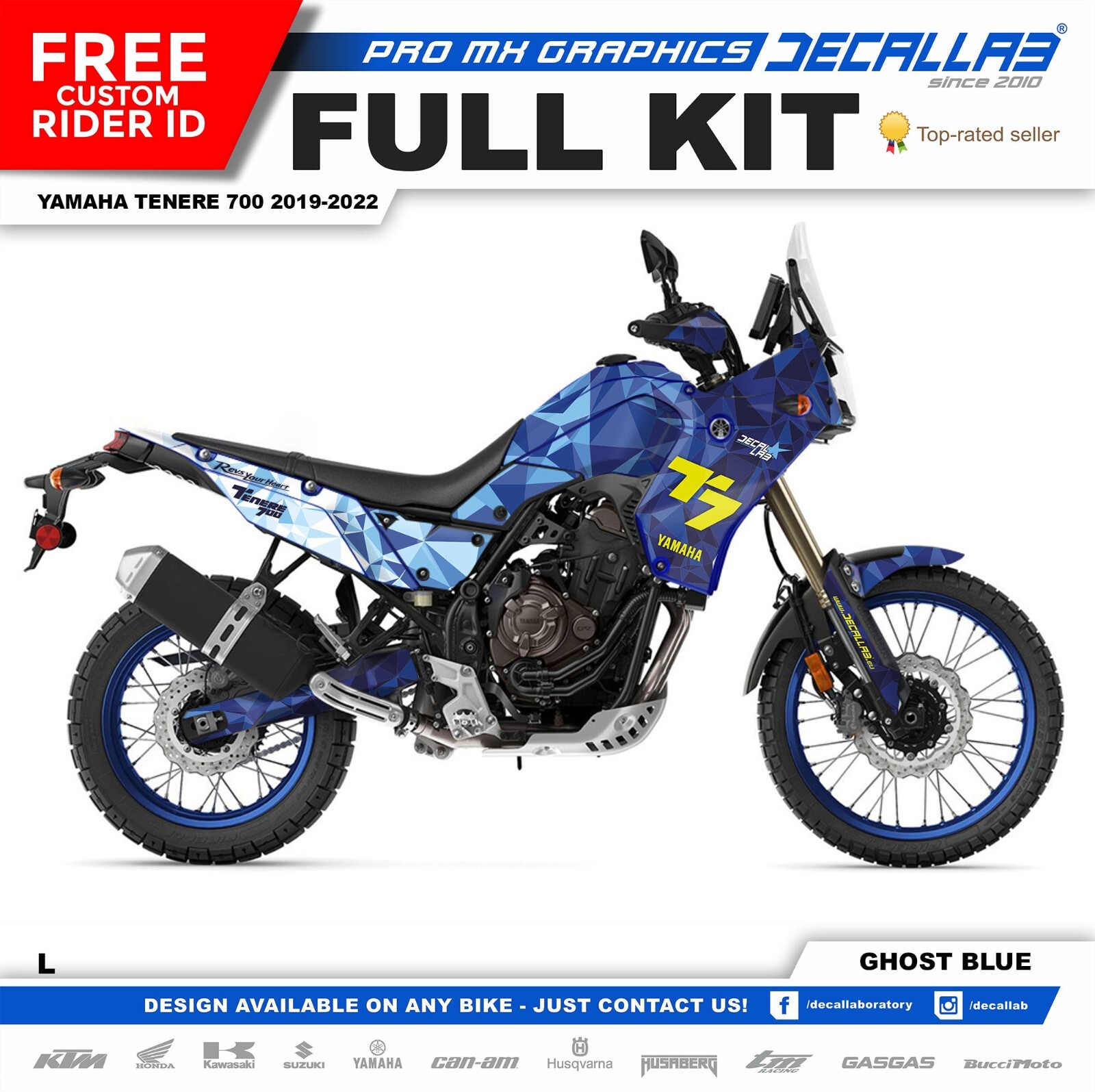 YAMAHA T7 TENERE 700 2019 2020 2021 2022 Stickers Aufkleber Kit Decal ...