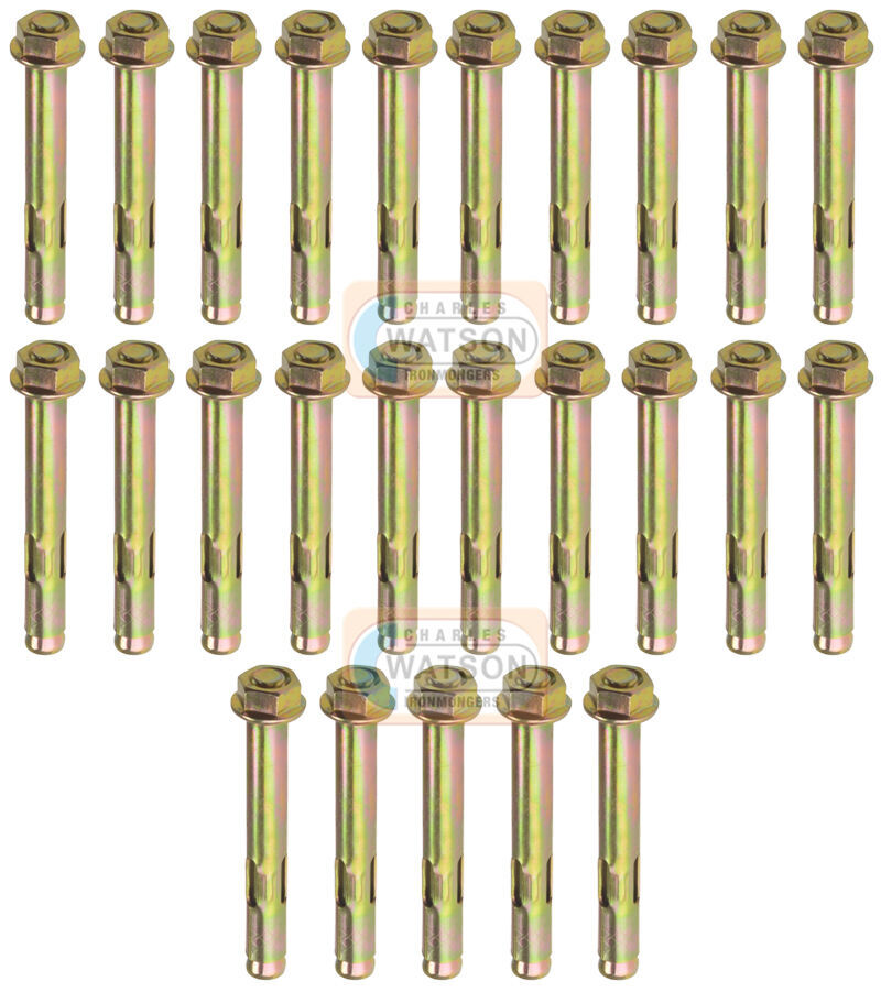 Sleeve Anchor Wall Bolt Masonry Concrete Brick Fixing Hex Nut Rawl All ...