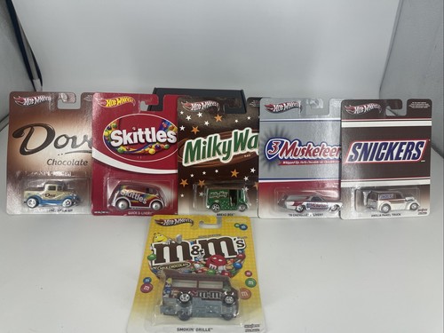 Hot Wheels Pop Culture Candy Lot M&M’s MilkyWay 3 Musketeers Snicker ...