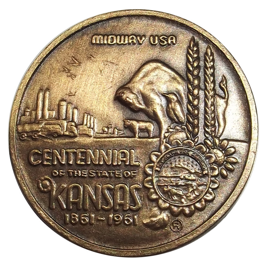 1961 Kansas Statehood Centennial Smith County Medal - Smith Center KS ...