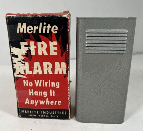 Vtg Merlite Fire Alarm Original Box NY USA 1950's House Decor ...
