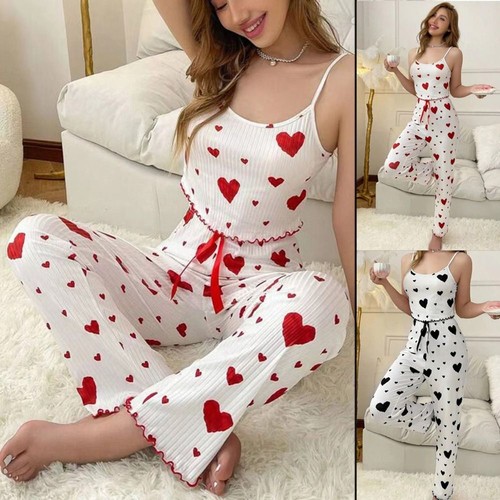 Backless Sling Pajamas Elastic Leisure Suit New Two-Piece Set Womens ...