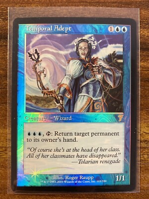 MTG TEMPORAL ADEPT FOIL 7th Edition MINT RARE Creature 2001 Raupp Art ...