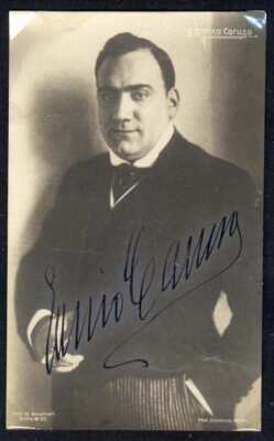 OPERATIC TENOR Enrico Caruso autograph, signed vintage studio ...