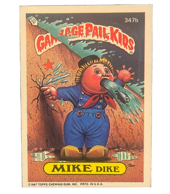 Garbage Pail Kids MIKE DIKE #347B 1987 Topps Trading Card Sticker ...