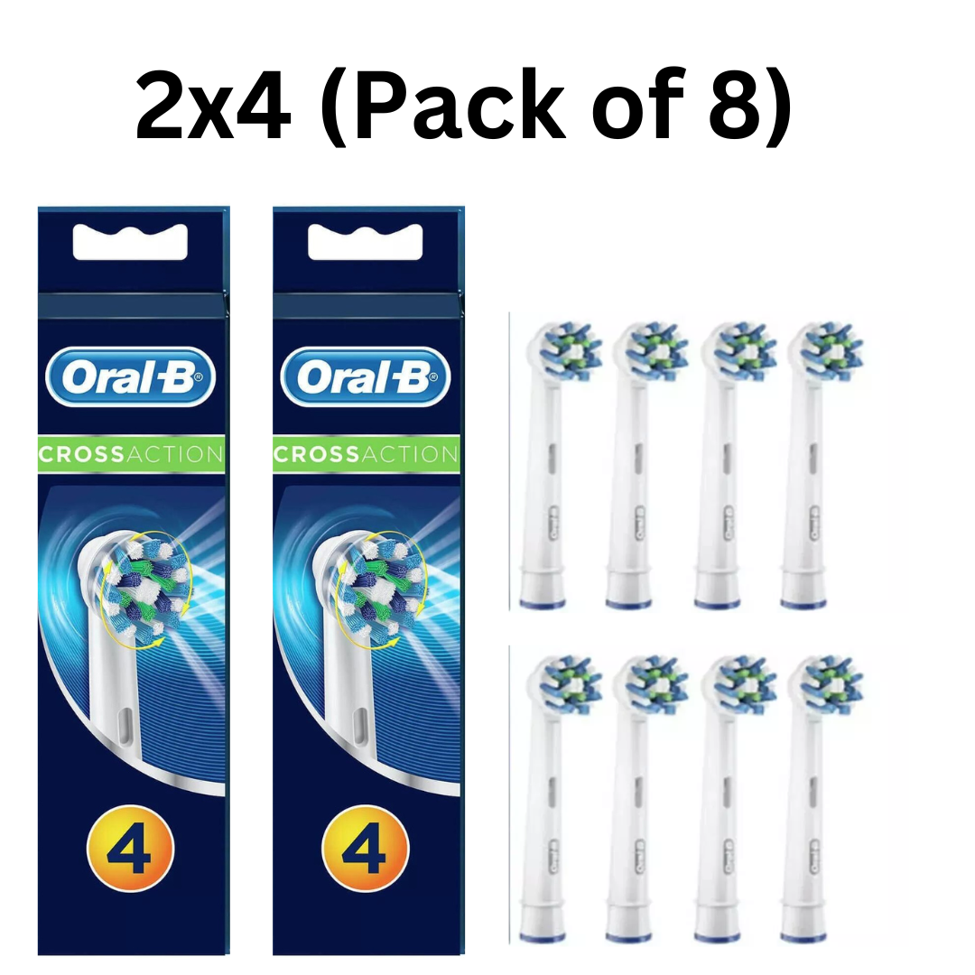 Oral-b Cross Action Toothbrush Head White - Pack of 8 | eBay UK
