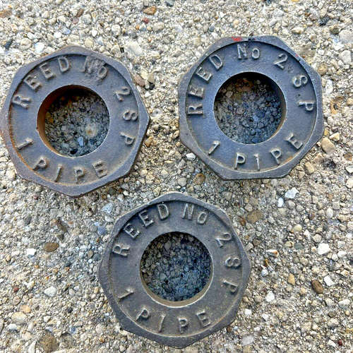 3 Vintage Reed Manu. Co. Pipe Threader Die Holders Reed No 2SP 1 inch ...