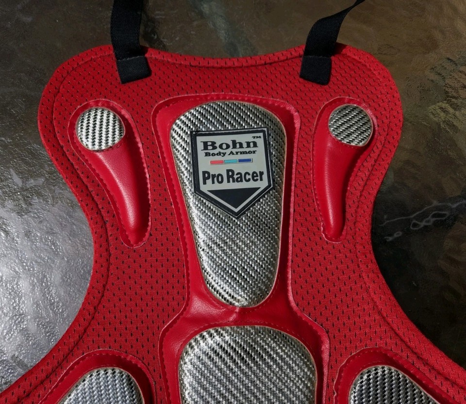 BOHN Body Armor Pro Racer Padded Carbon Fiber Red Back Protector Unisex ...