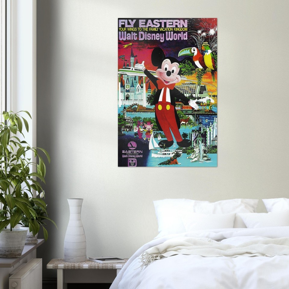 Disney Attraction Poster - Fly Eastern Air Lines - Disney World Vintage ...