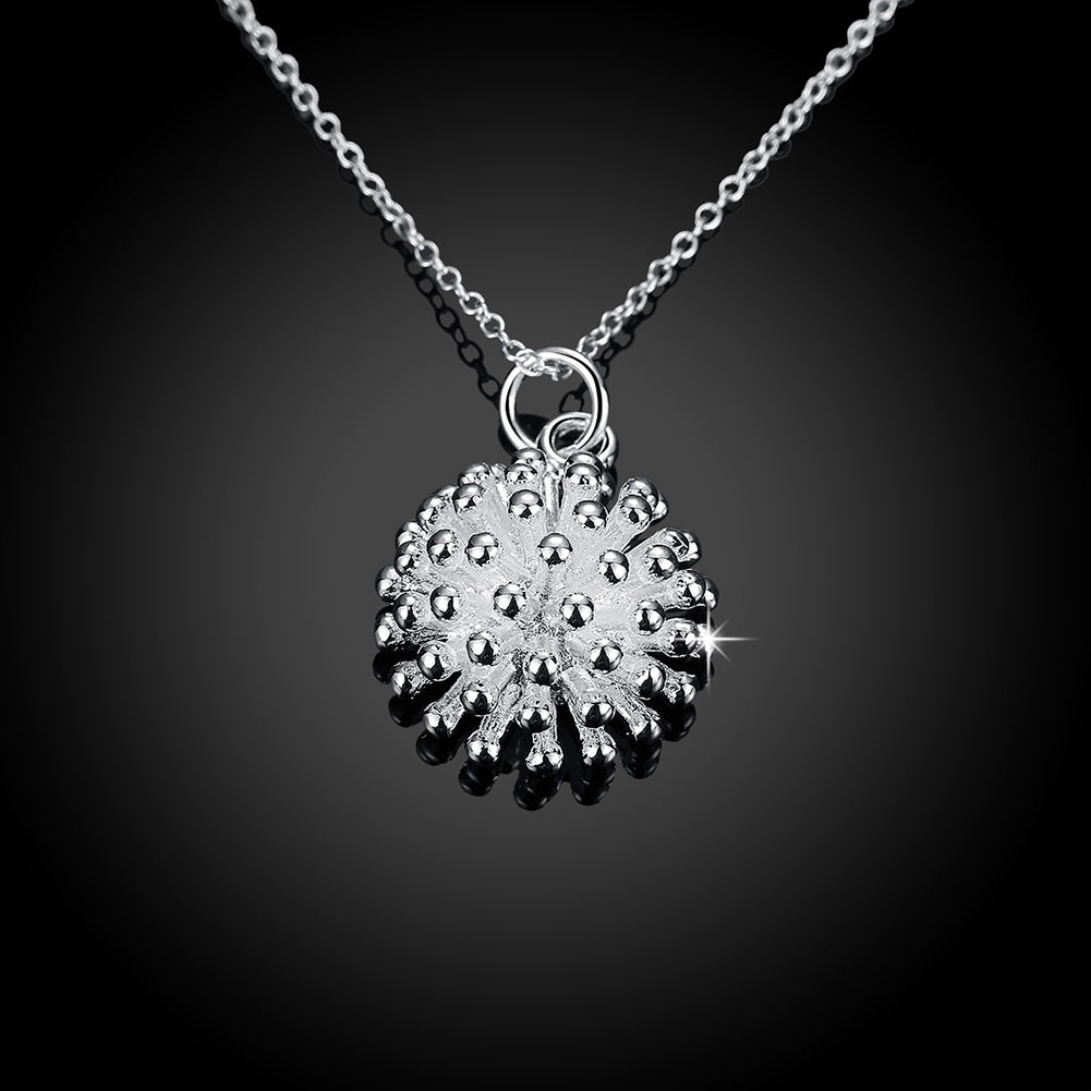 Classic Sterling Silver Filled Fireworks Flower Pendant Necklace | eBay