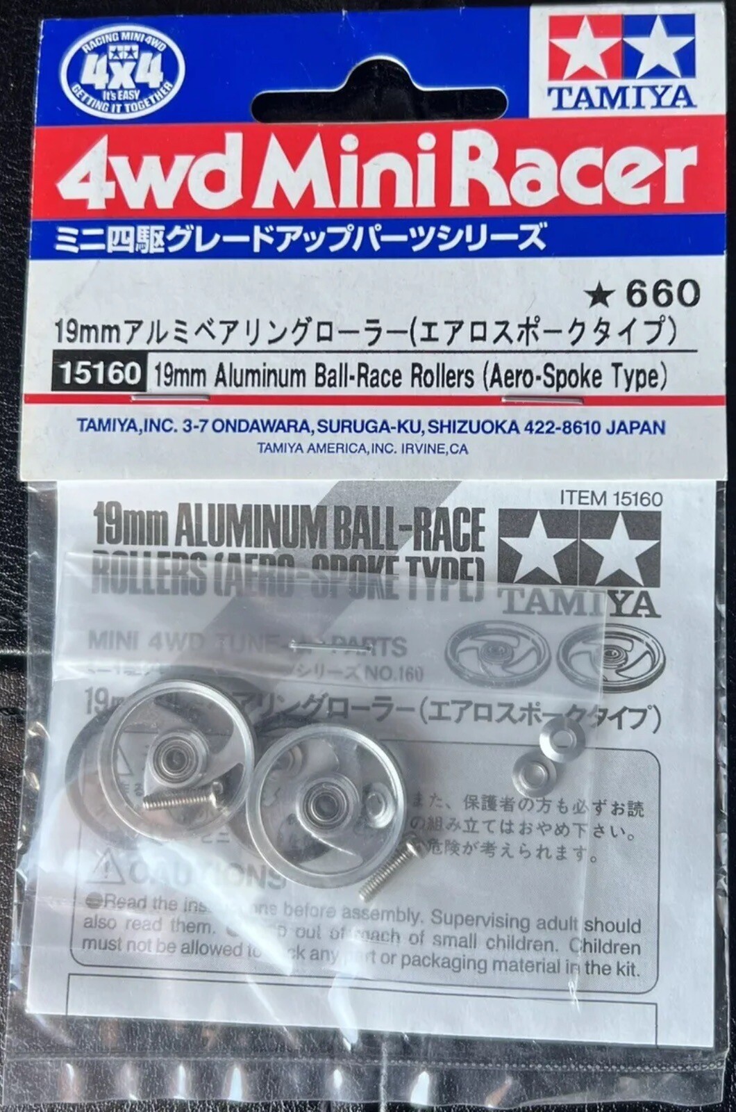 TAMIYA ACCESSORI MINI 4WD ROTELLE IN ALLUMINIO DA 19mm + CUSCINETTI ART ...