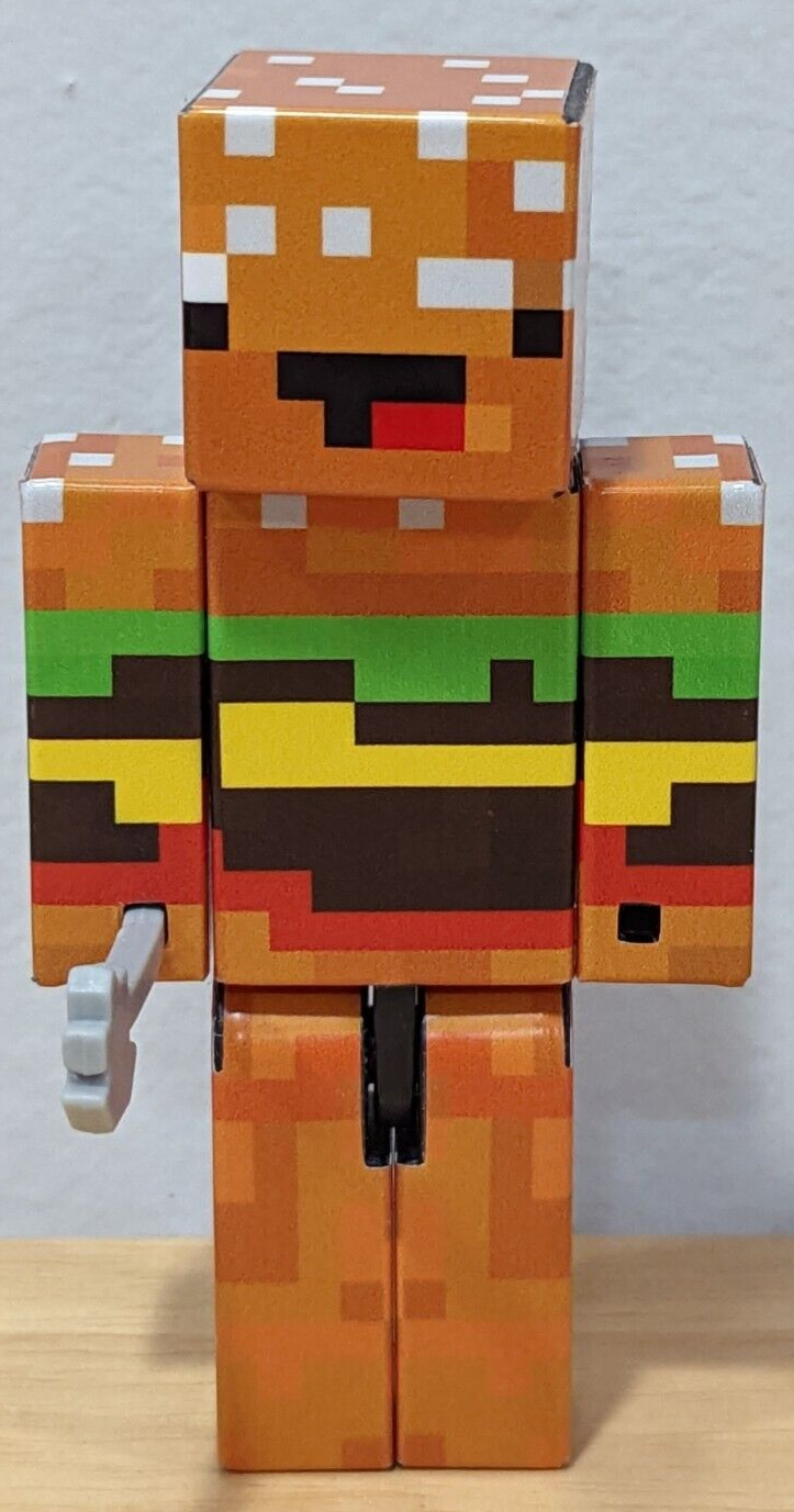 EnderToys Derpy Greasy Burger Action Figure with Axe Accessory Ender ...