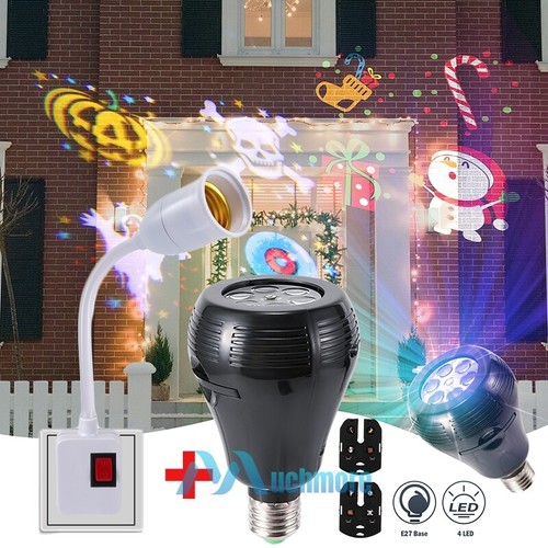 E27 4W LED Christmas Light Projector Laser Light Bulb with Socket ...