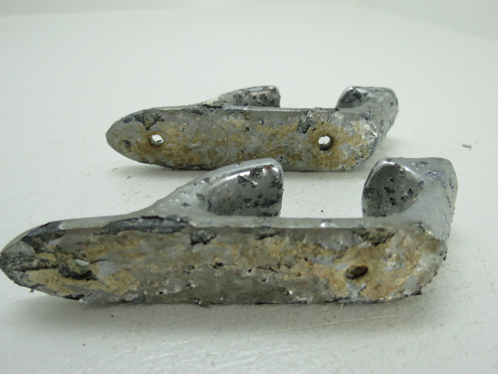 PAIR 3+5/8 INCH OLD CHROME CHOCKS BOAT FAIRLEADS (D2C1866) | eBay